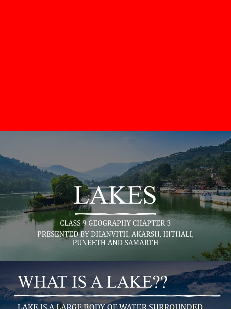 Class 9 Geography Chapter 5 Drainage - Lakes | PDF | Lake | Water