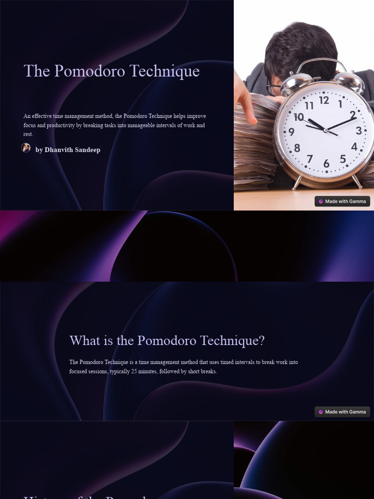 Mastering the Pomodoro Technique | PDF | Time Management | Professional ...