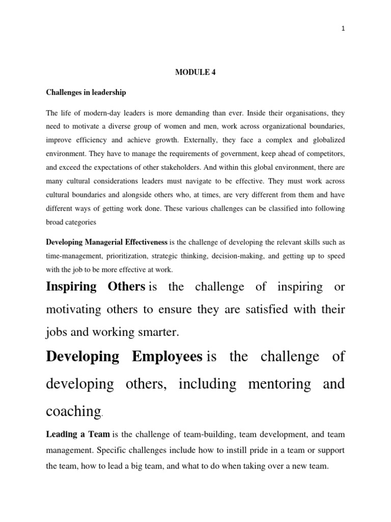 Leadership & CEO Training - Module 4 | PDF