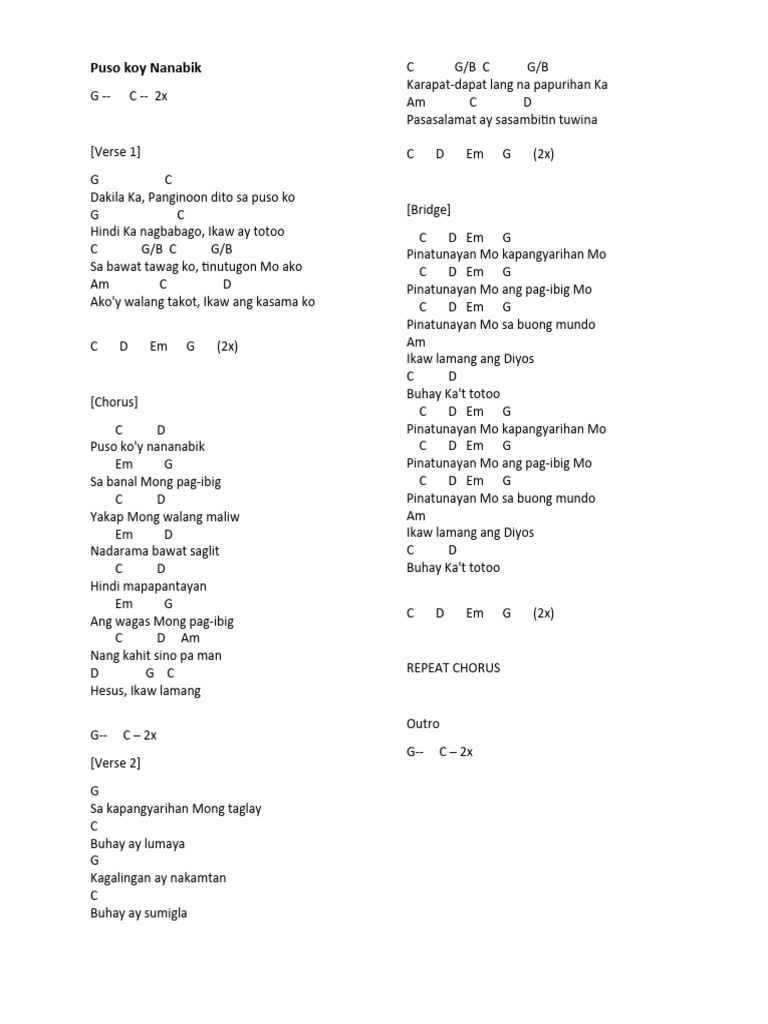 Puso Koy Nanabik | PDF