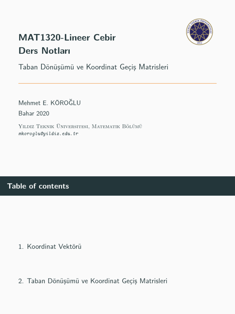 MAT1320 Hafta 13 | PDF