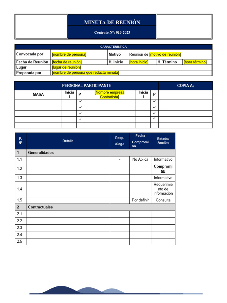 Minuta Reunión (Formato Oficial) - Rev.1 2 | PDF
