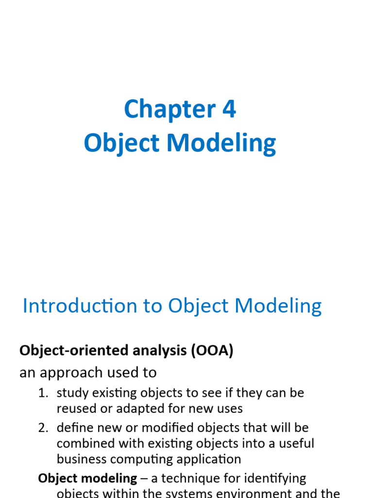 Object Modeling | PDF | Object (Computer Science) | Use Case