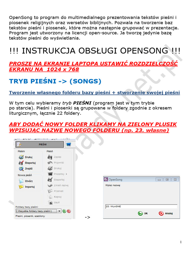 Instrukcja Obsługi Programu | PDF