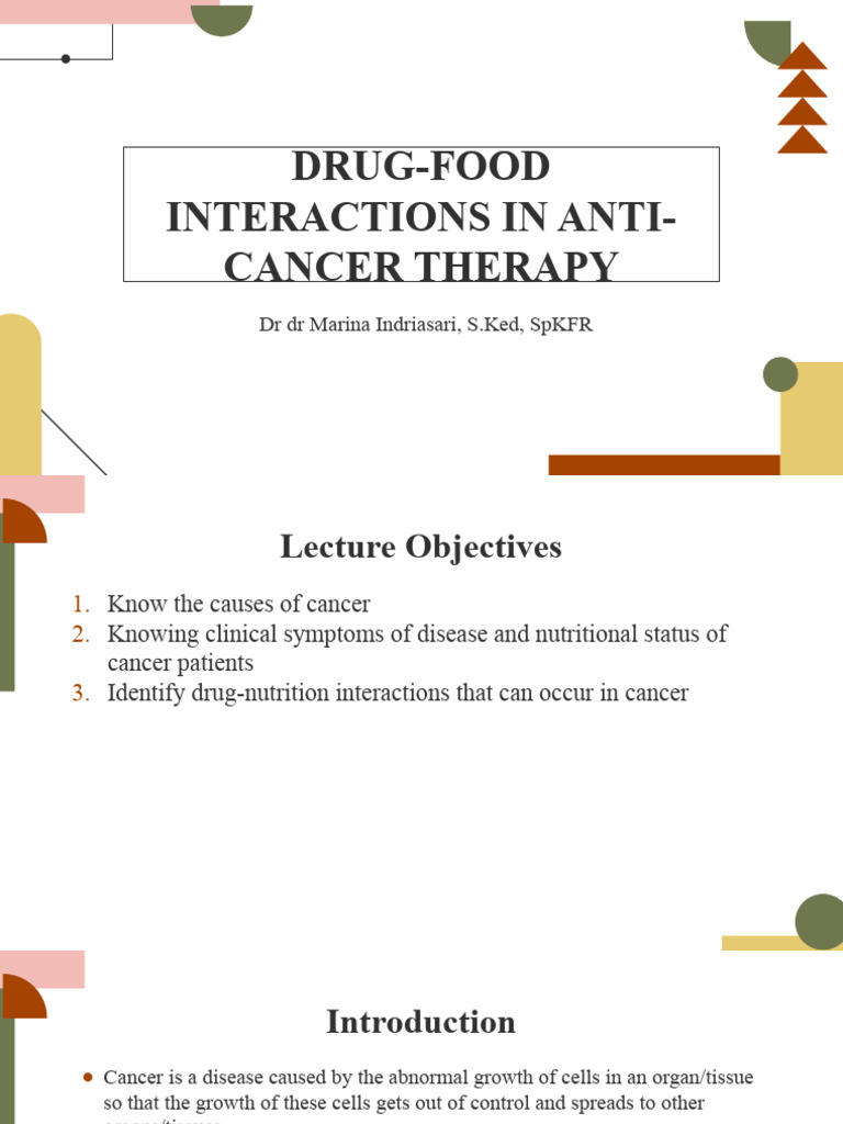 Drug-Food Interactions in Anti-Cancer Therapy | PDF | Cancer | Metastasis
