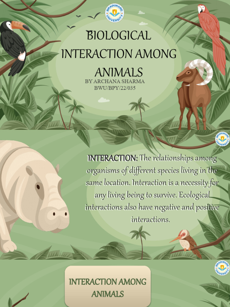 Biological Interaction PPT | PDF | Symbiosis | Nature