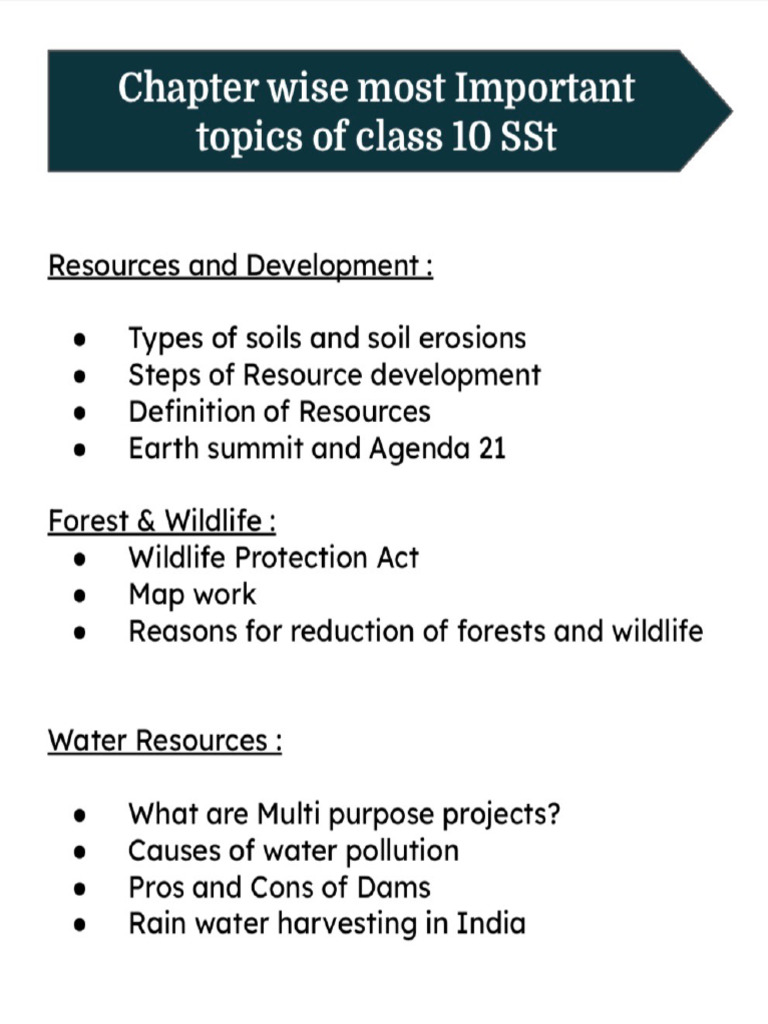 SST Important Topics | PDF
