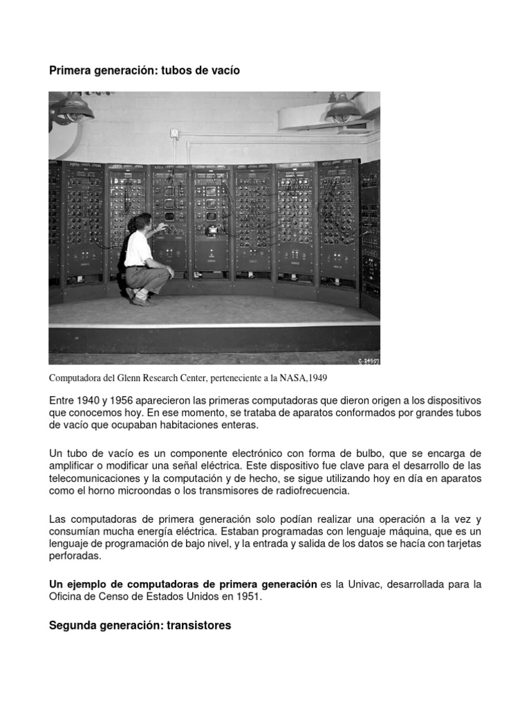 Evolución de Las Computadoras | PDF | Hardware de la computadora ...