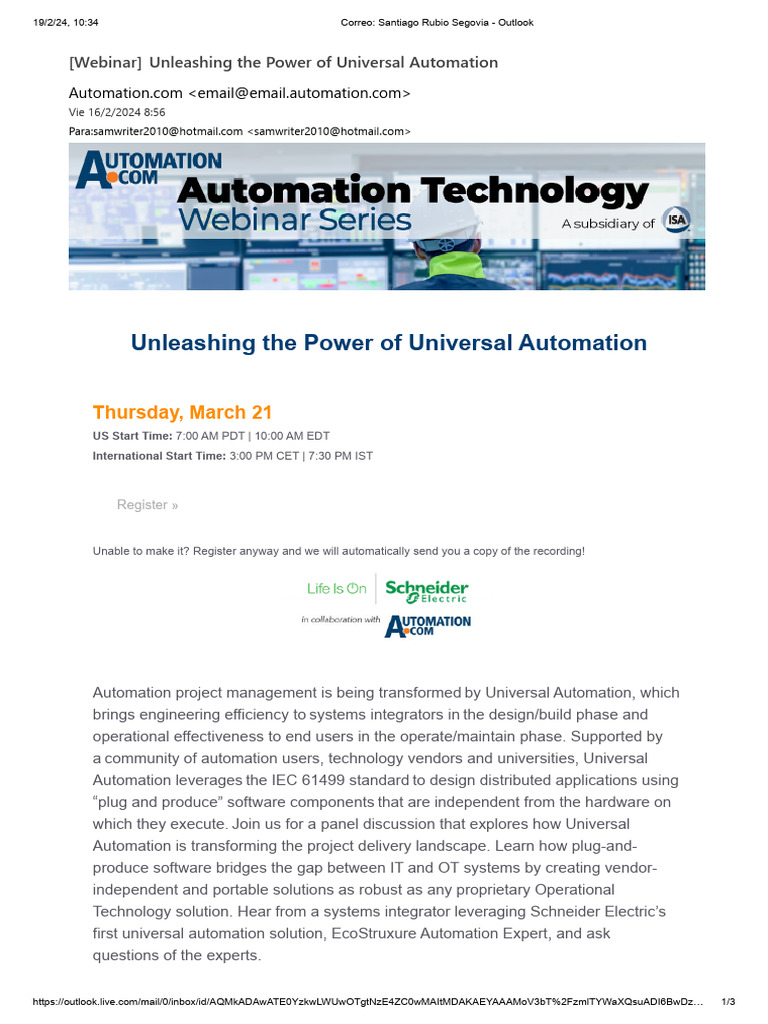 Automation 19 - 2 - 2024 | PDF | Automation | Web Conferencing