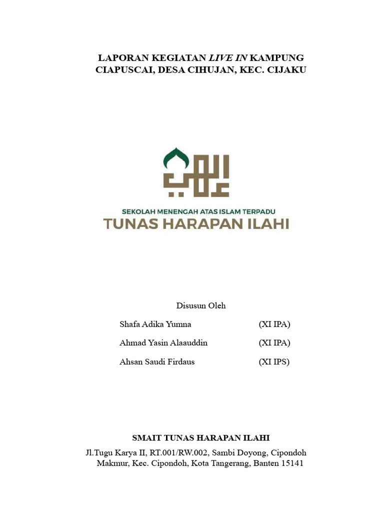 Laporan Kegiatan Life in Ciapuscai Revisi | PDF | Karier & Perkembangan | Ilmu Sosial