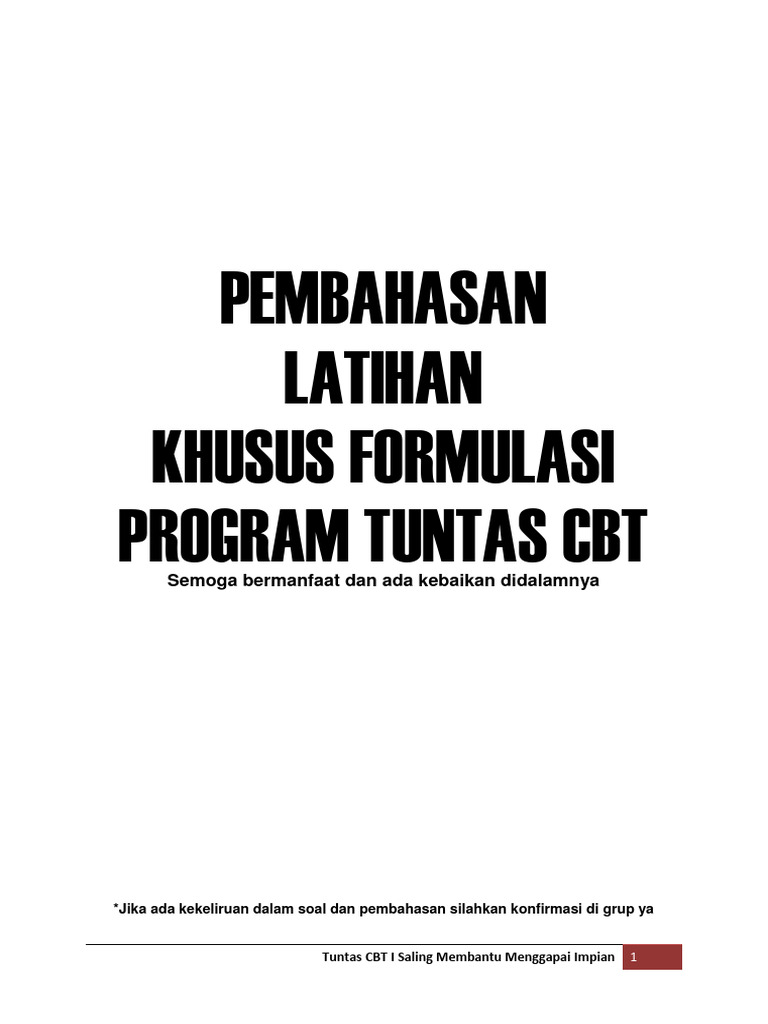 Latihan (Khusus Formulasi) Tuntas | PDF