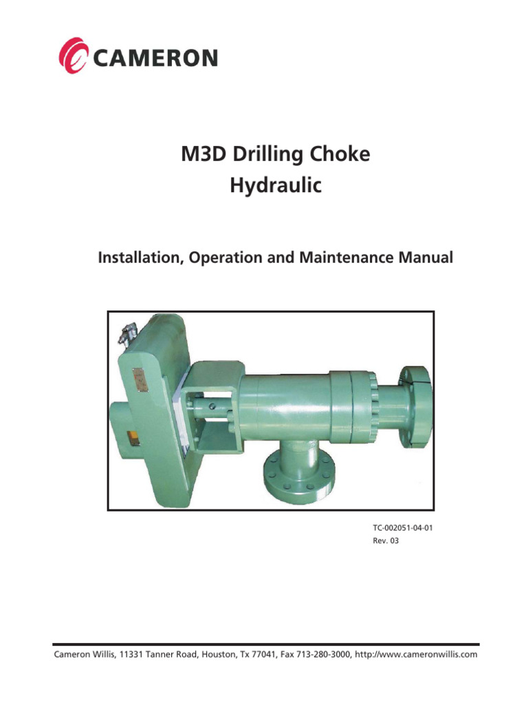 M3D Drilling Choke TC-002051-04-01 | PDF