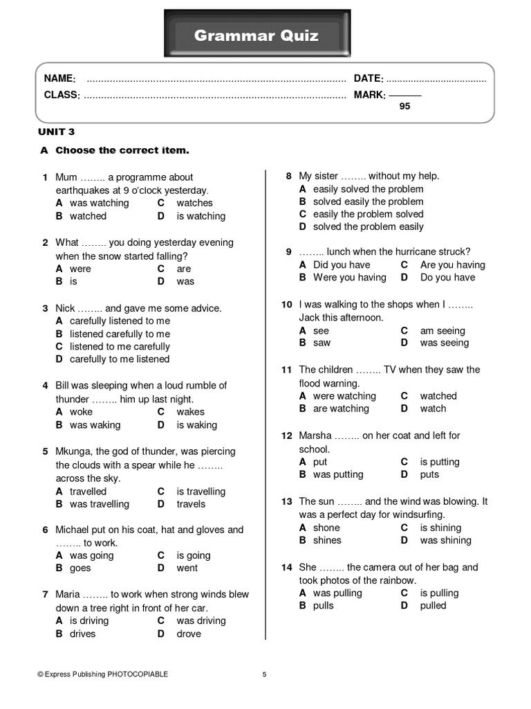 13 OnScreen 2 Gramm Quizzes-3 | PDF