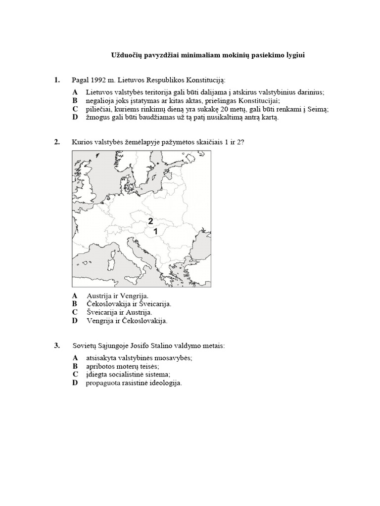 4603 Istorijos Uzduotys - Min-R1 | PDF