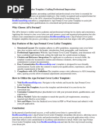 Cover Letter Template Apa | PDF | Apa Style | American Psychological ...