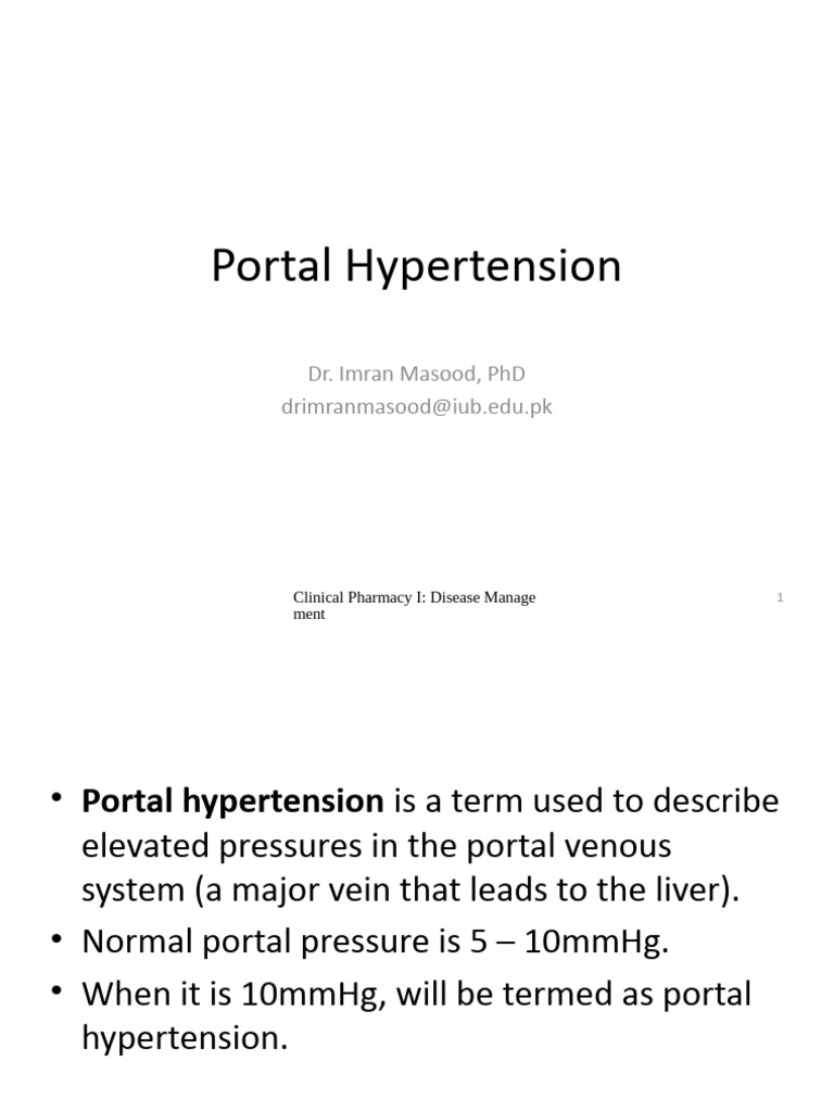 Chapter 2 - C - III Portal Hypertension | PDF | Liver | Vein