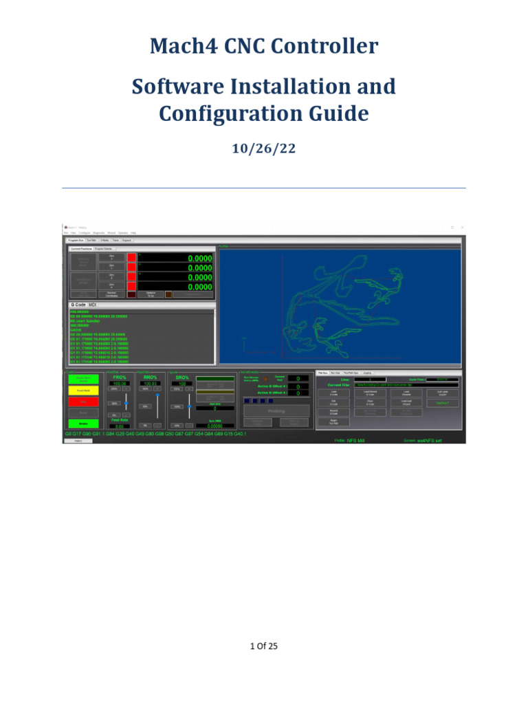 Mach4 CNC Controller Config | PDF | Numerical Control | Installation ...