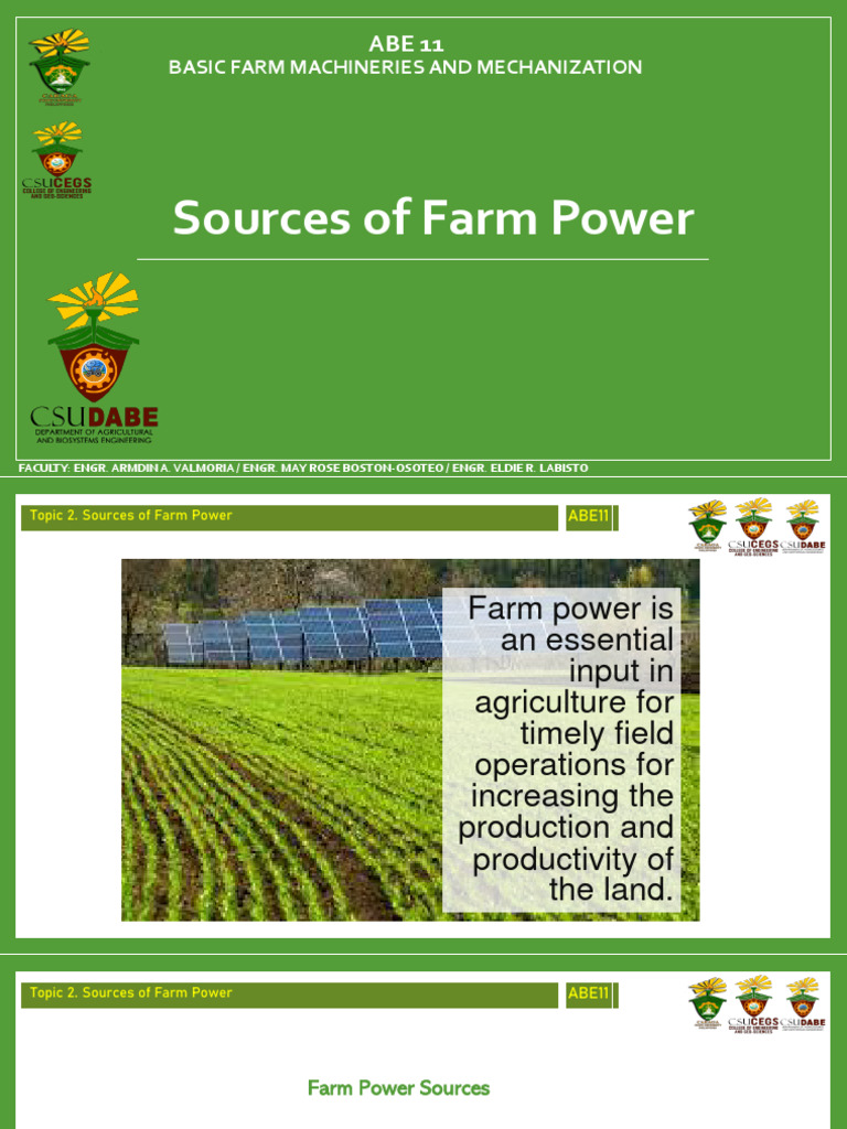 Overview of Farm Power Sources | PDF | Electric Motor | Engines