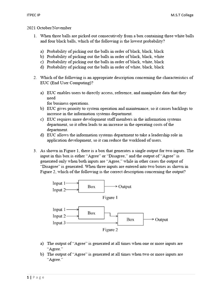 ITPEC IP 2021 October | PDF