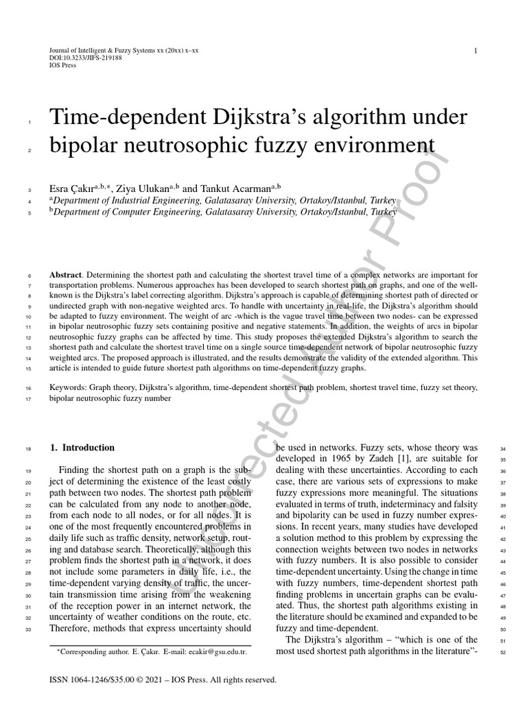 Algoritmo de Dijkstra Dependiente Del Tiempo Bajo 2021 | PDF | Theoretical Computer Science ...