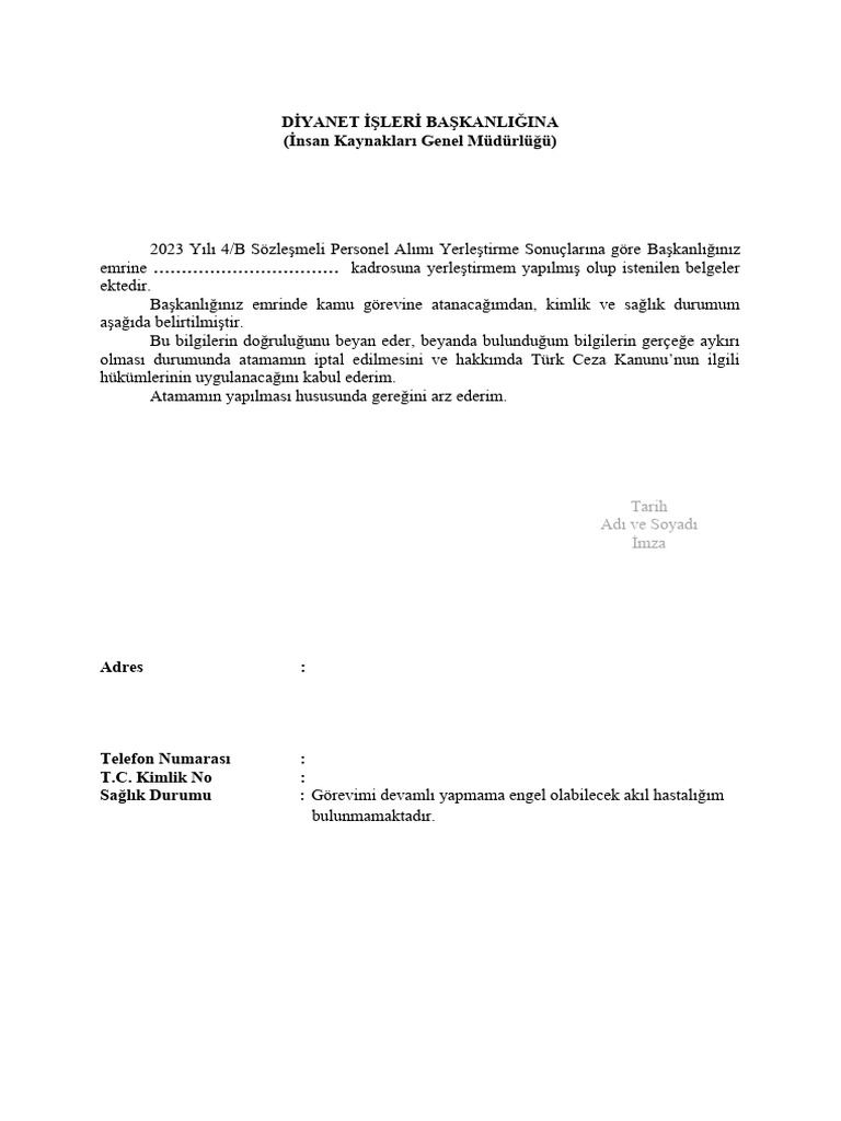 Dilekçe Örneği | PDF