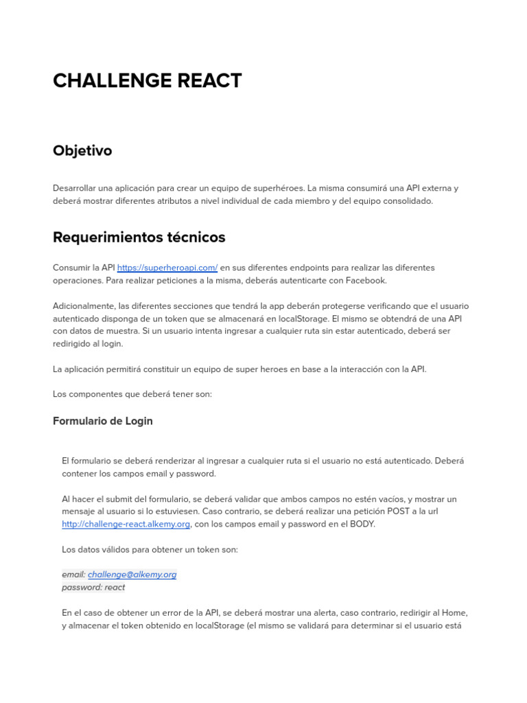 Challenge React | PDF | Bootstrap (marco frontal) | Informática