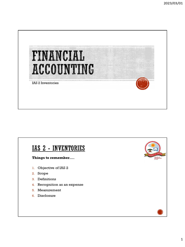 MODULE 3 IAS 2 Inventories IAS 21 The Effects of Changes in Foreign ...