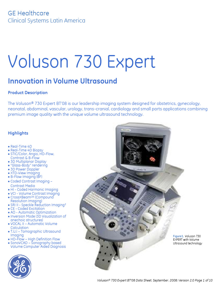 Ge Voluson 730 Expert Ultrasound Refurbished | PDF | Medical Ultrasound | Data Compression