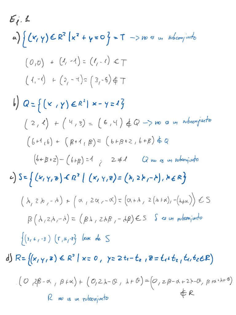 Ejercicios Algebra 1-4 | PDF