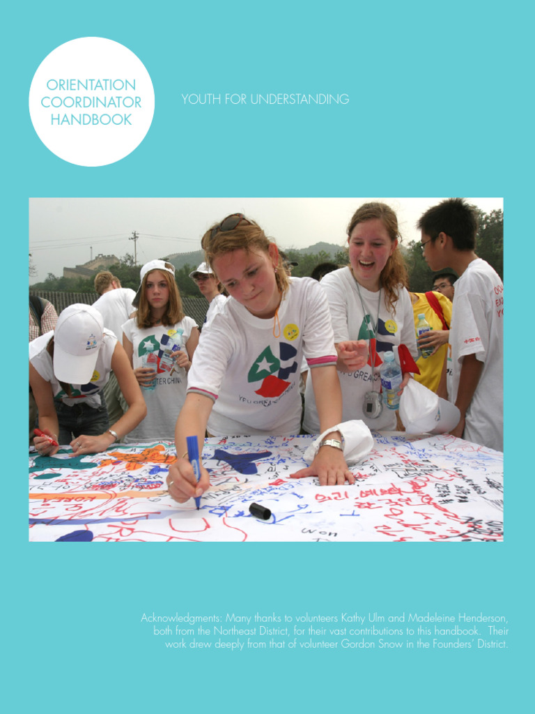 Orientation Coordinator Handbook | PDF | Art