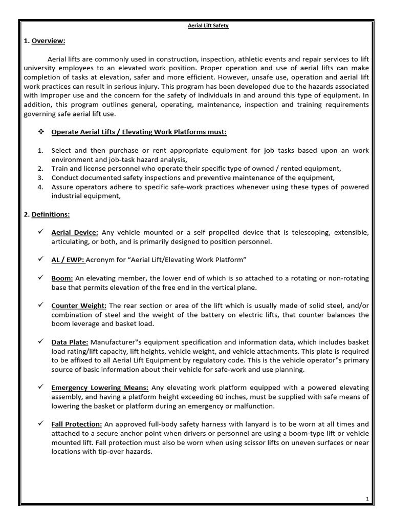 Aerial Lift | PDF | Elevator | Crane (Machine)