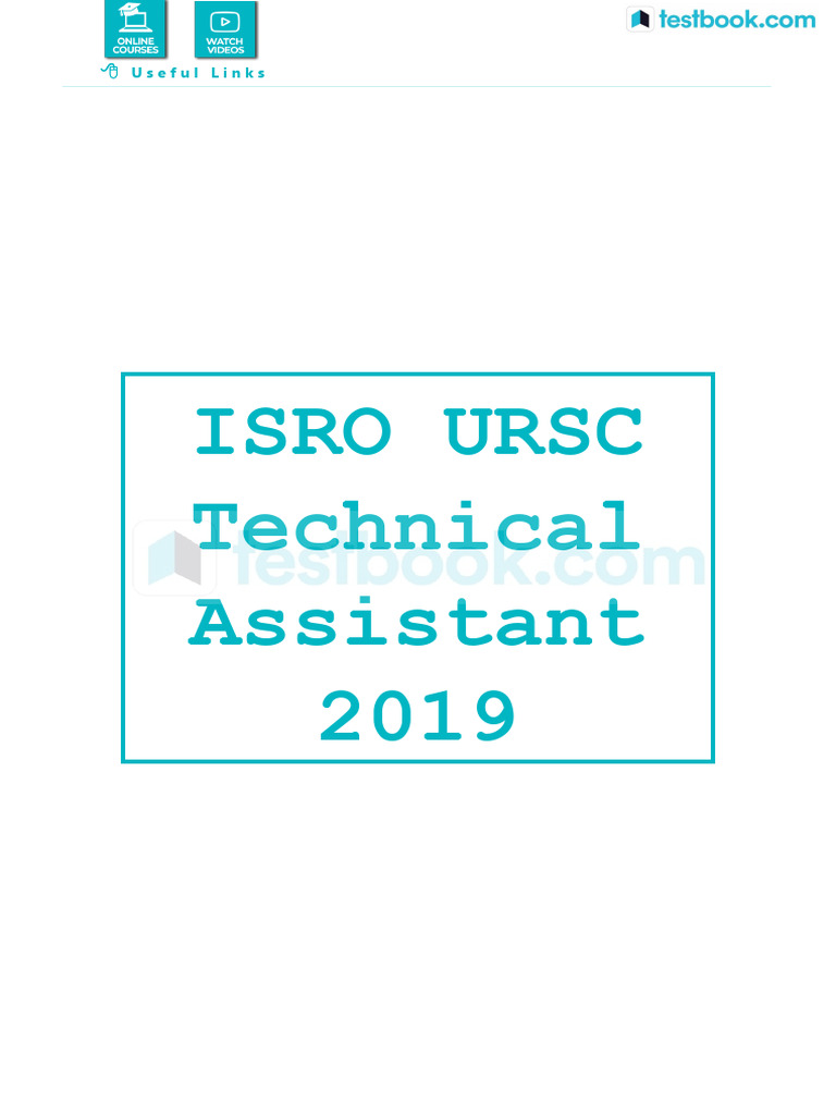 Isro Ursc Technical Assistant 2019 Previous Paper 59f66bcb | PDF