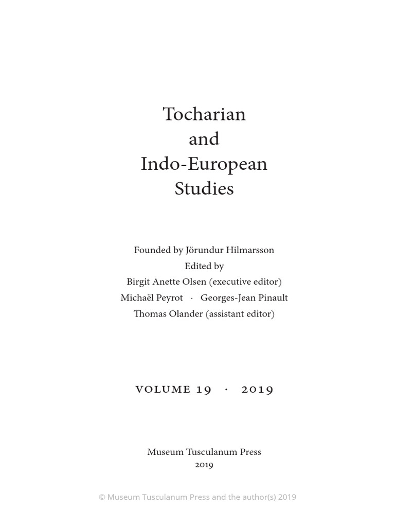 A Sanskrit Tocharian A Bilingual Text of | PDF