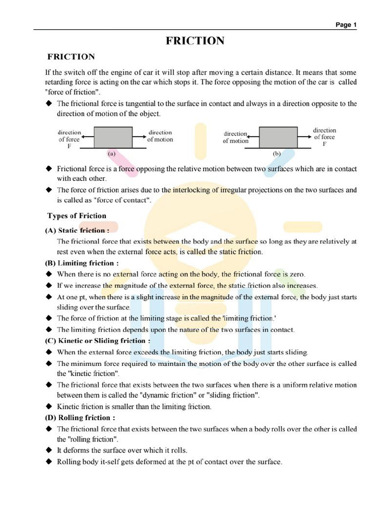 Friction | PDF