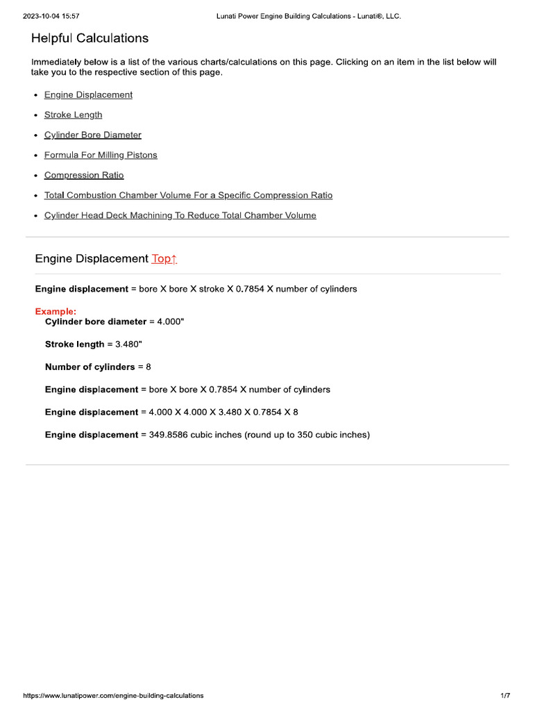 Helpful Calculations | PDF