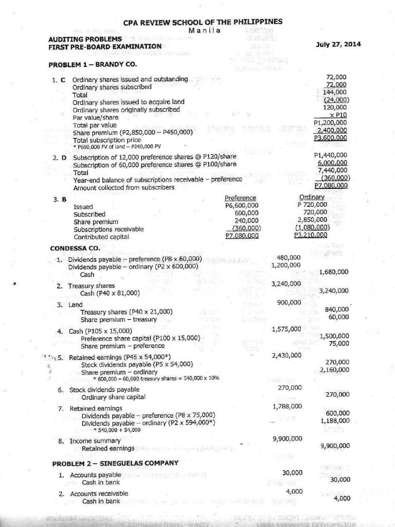 AP Solution- (1st Preboard) | PDF