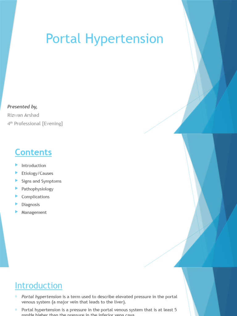 Portal Hypertension | PDF | Vein | Cirrhosis