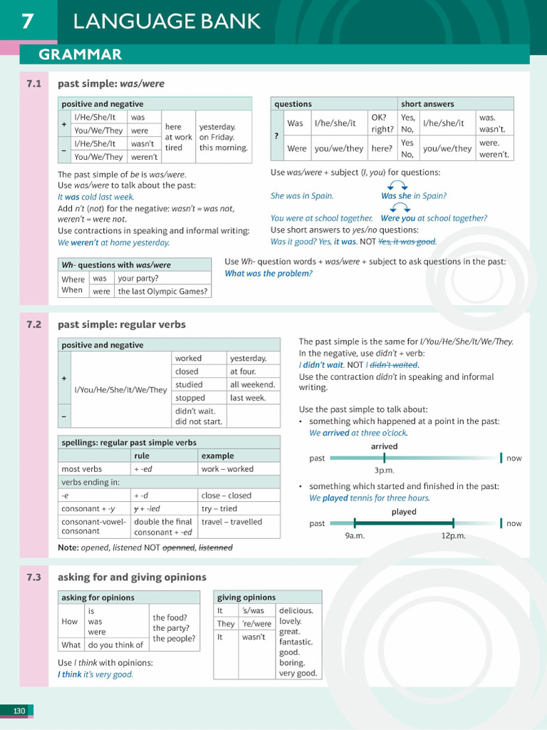 Language Bank U7 | PDF