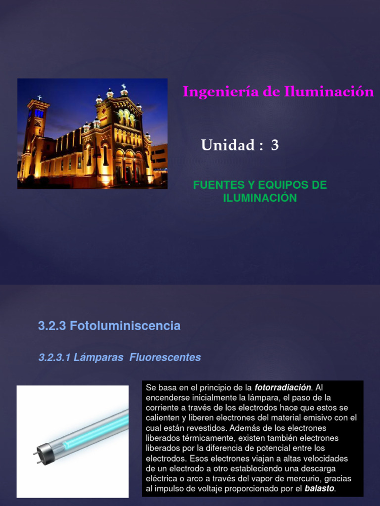 Fuentes Luminosas 1 | PDF | Lámpara fluorescente | Electrón