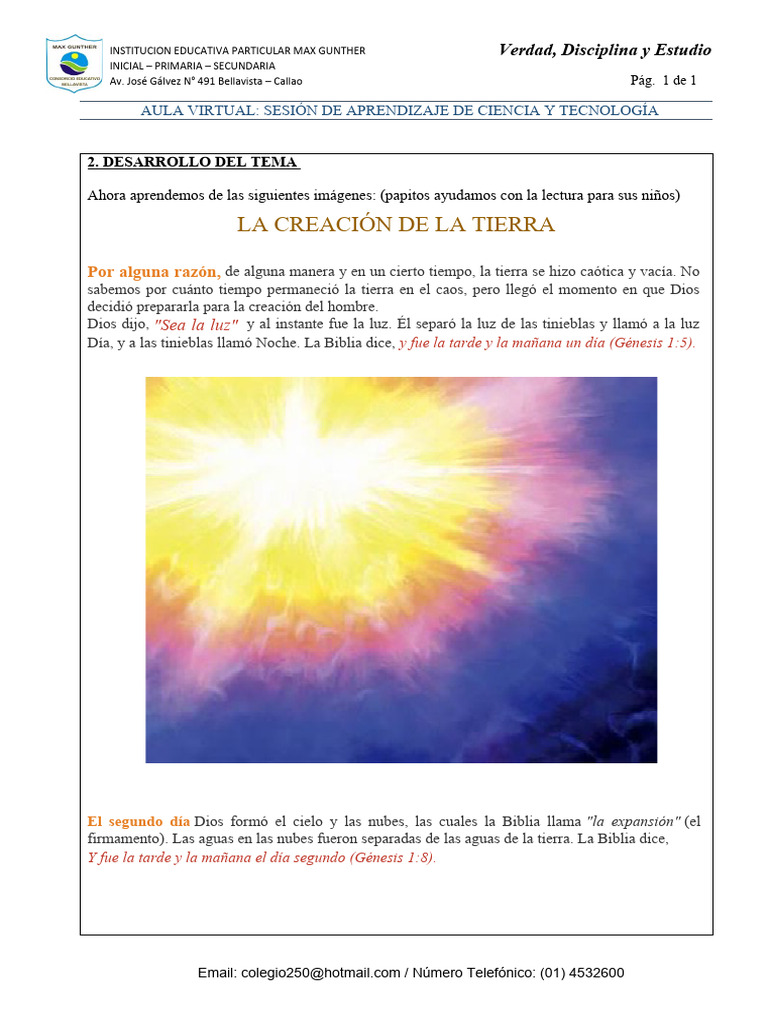 La Creacion de Dios | PDF | Deidad creadora