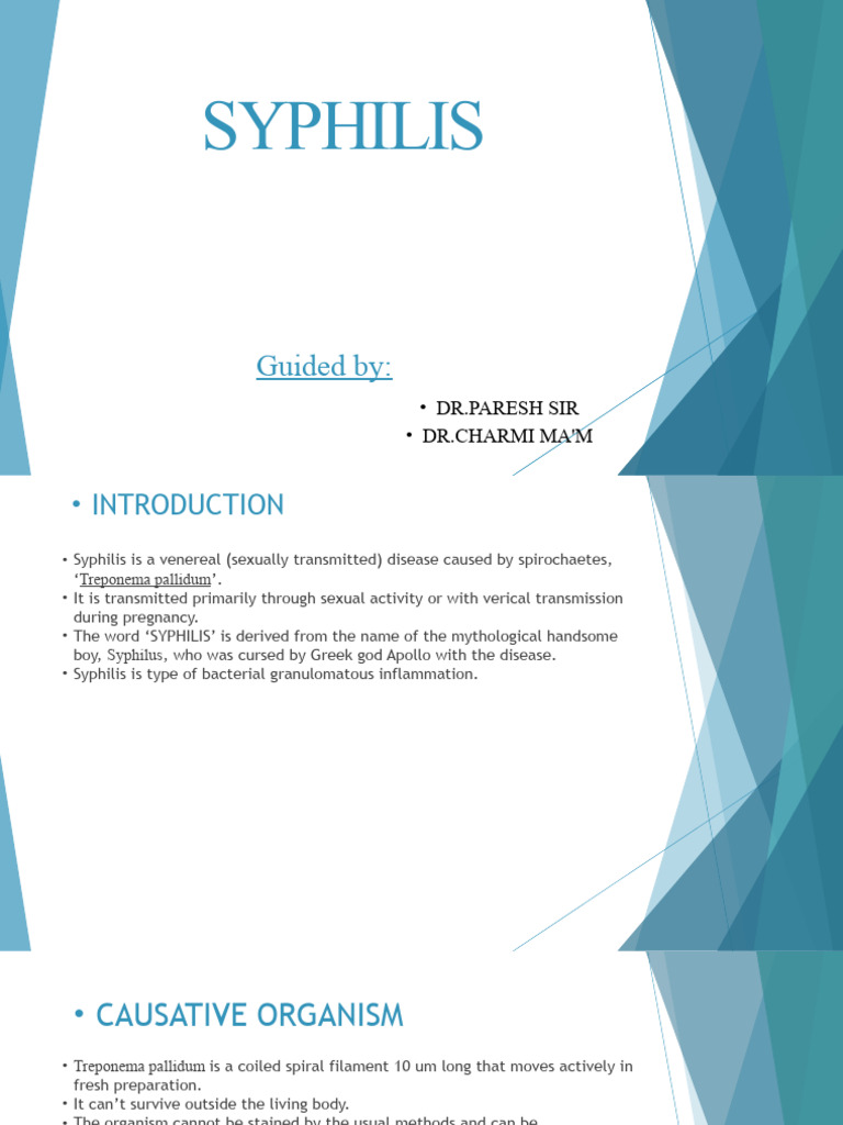 Overview of Syphilis Diagnosis and Stages | PDF | Epidemiology | Medicine