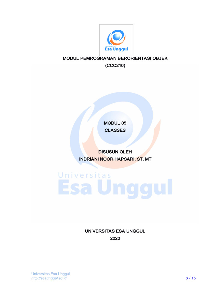 05 - MODUL Classes | PDF