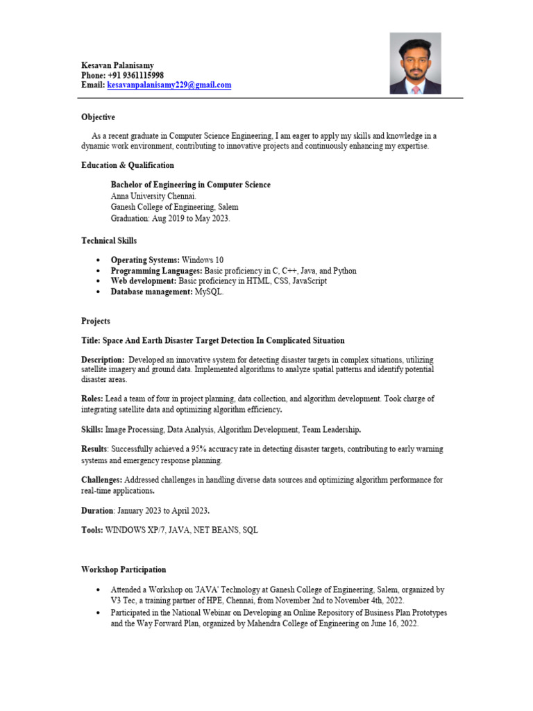 Kesavan Final Resume | PDF | Data | Engineering