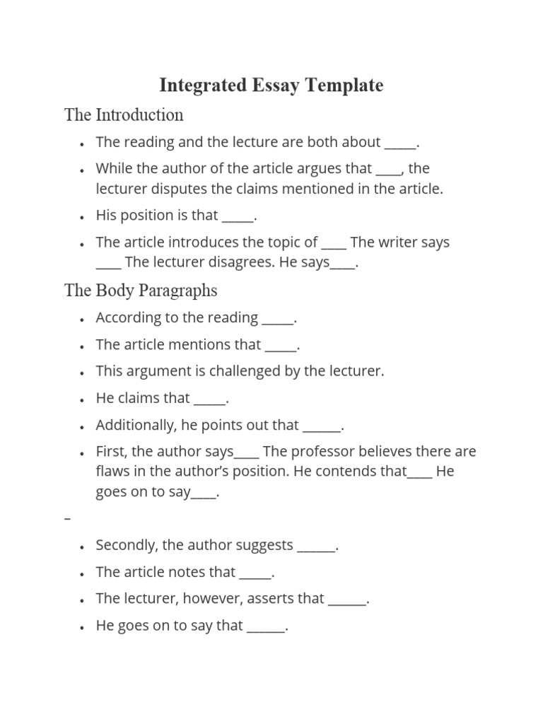 Integrated Essay Template | PDF | Space Colonization | Asteroid