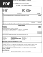Housing Society Maintenance Bill Format | PDF | Payments