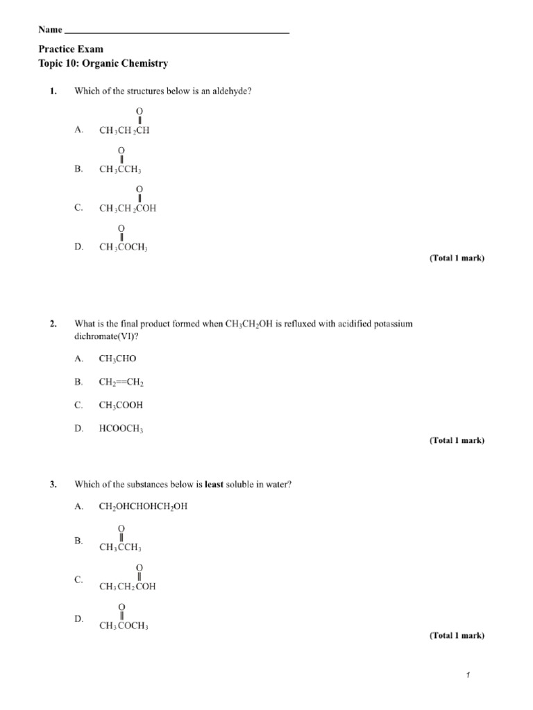 Ochem 2011 Practice | PDF