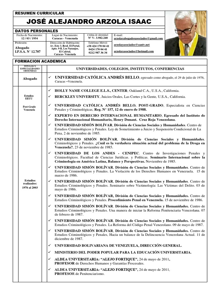 Sintesis Curricular José Alejandro Arzola Isaac | PDF | Institución ... Sintesis Curricular José Alejandro Arzola Isaac | PDF | Institución ...