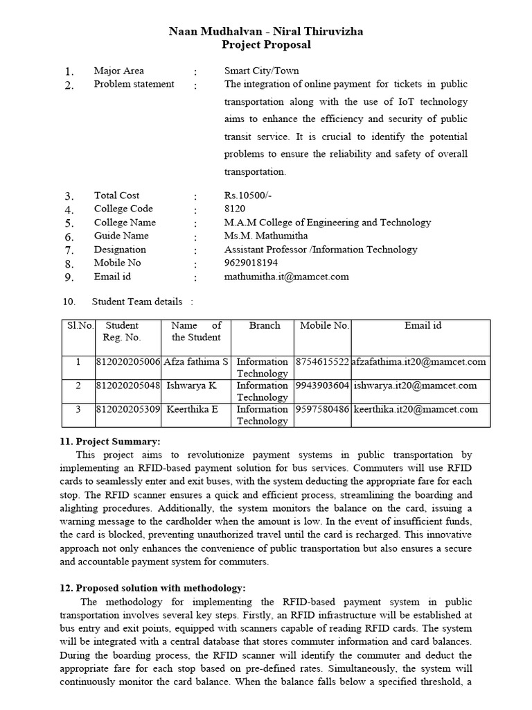 Niral Thiruvizha - Mamcet | PDF | Radio Frequency Identification ...