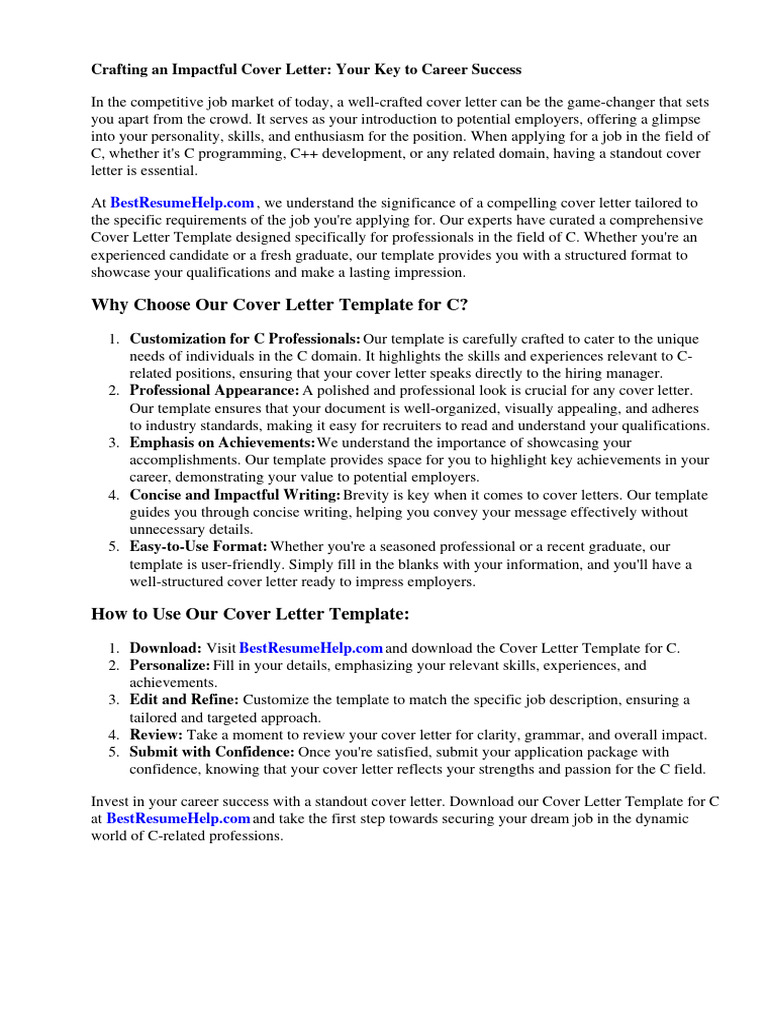 Cover Letter Template For Clerical Position | PDF | Résumé | Creativity