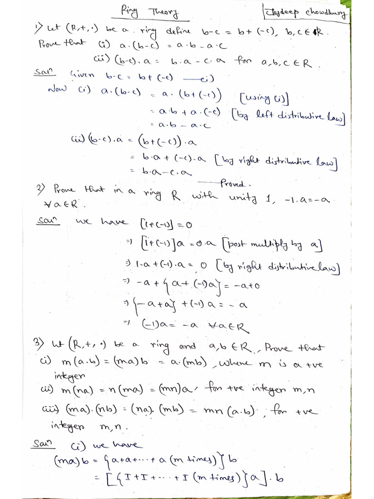 Ring Theory | PDF